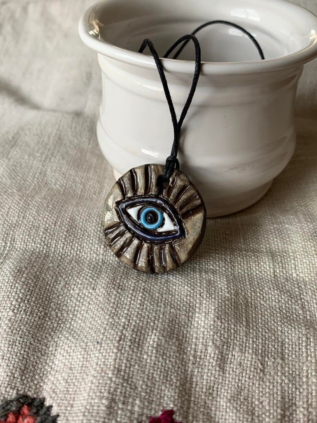 Good Luck Eye Ceramic Pendant Eye of Providence Ukraine Shops Evil Eye ...