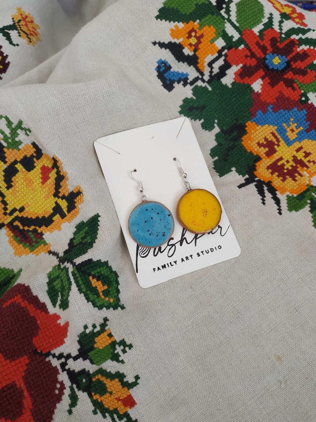 Ukraine Shops Ukraine Sellers Ukrainian Ceramic Earrings Ukraine Flag ...