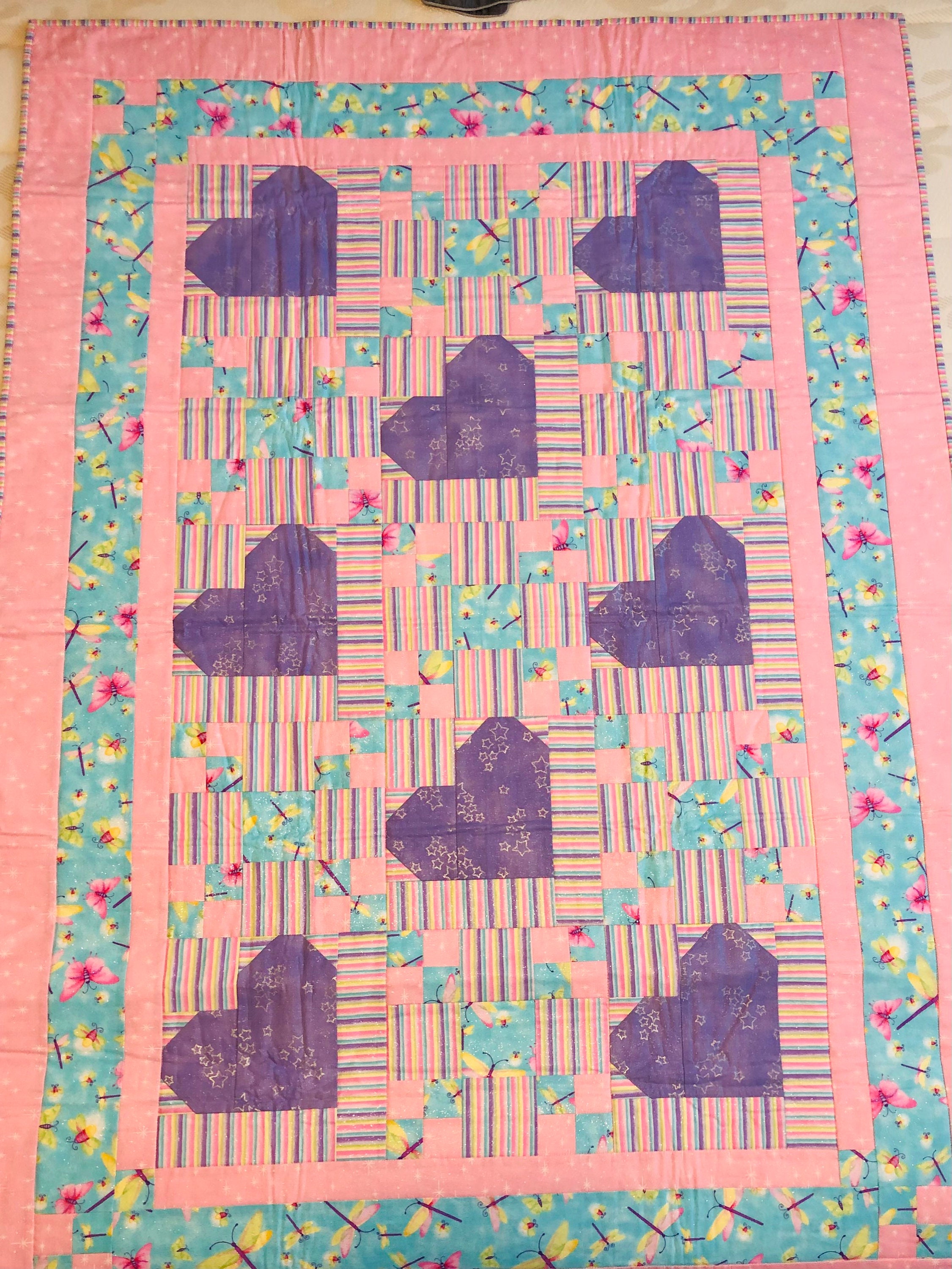 Purple Hearts Quilt Ideas