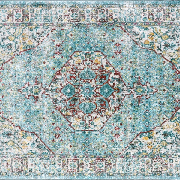 Turquoise Rug - Etsy