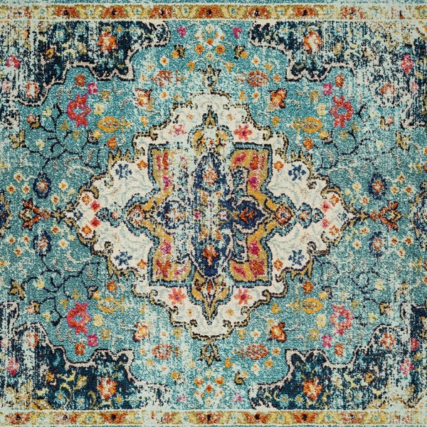 Turquoise Rug - Etsy