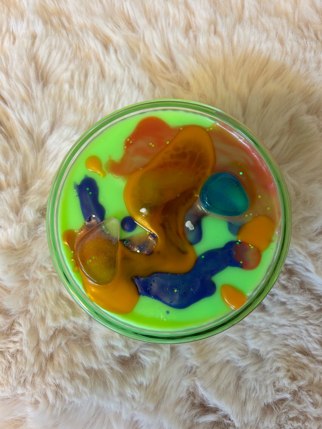 The Psychedelic Glow Stone Candle - Etsy