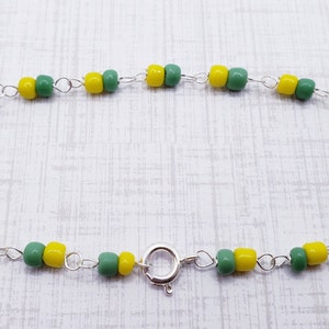 Orula Beads - Yellow & Green - Gold or Silver Tone - Etsy