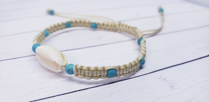 Sea Shell Beach Vacation Theme Woven Knotted Friendship - Etsy