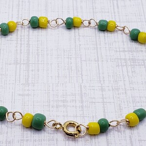 Orula Beads - Yellow & Green - Gold or Silver Tone - Etsy