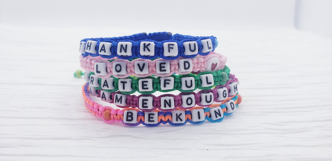 Inspirational Affirmations | Colorful Woven Friendship Bracelets ...