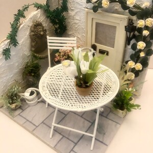 Miniature Handmade Garden Courtyard Diorama Book End Miniature - Made ...