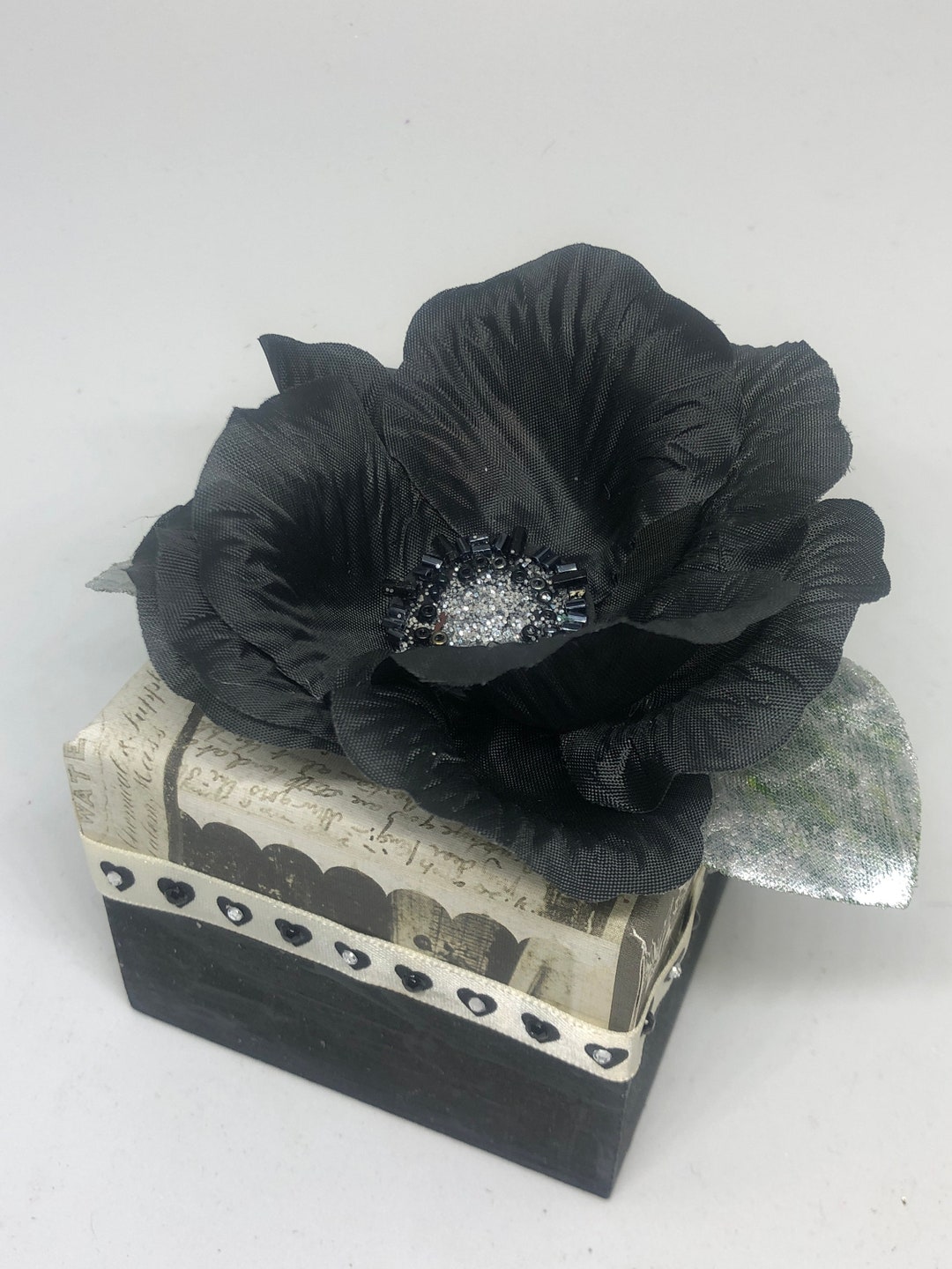 Black and Cream Hand Crafted Gift Box - Etsy
