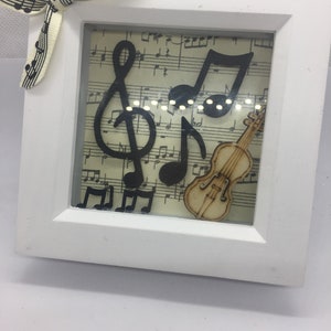 Music Themed Small Shadow Box - Etsy