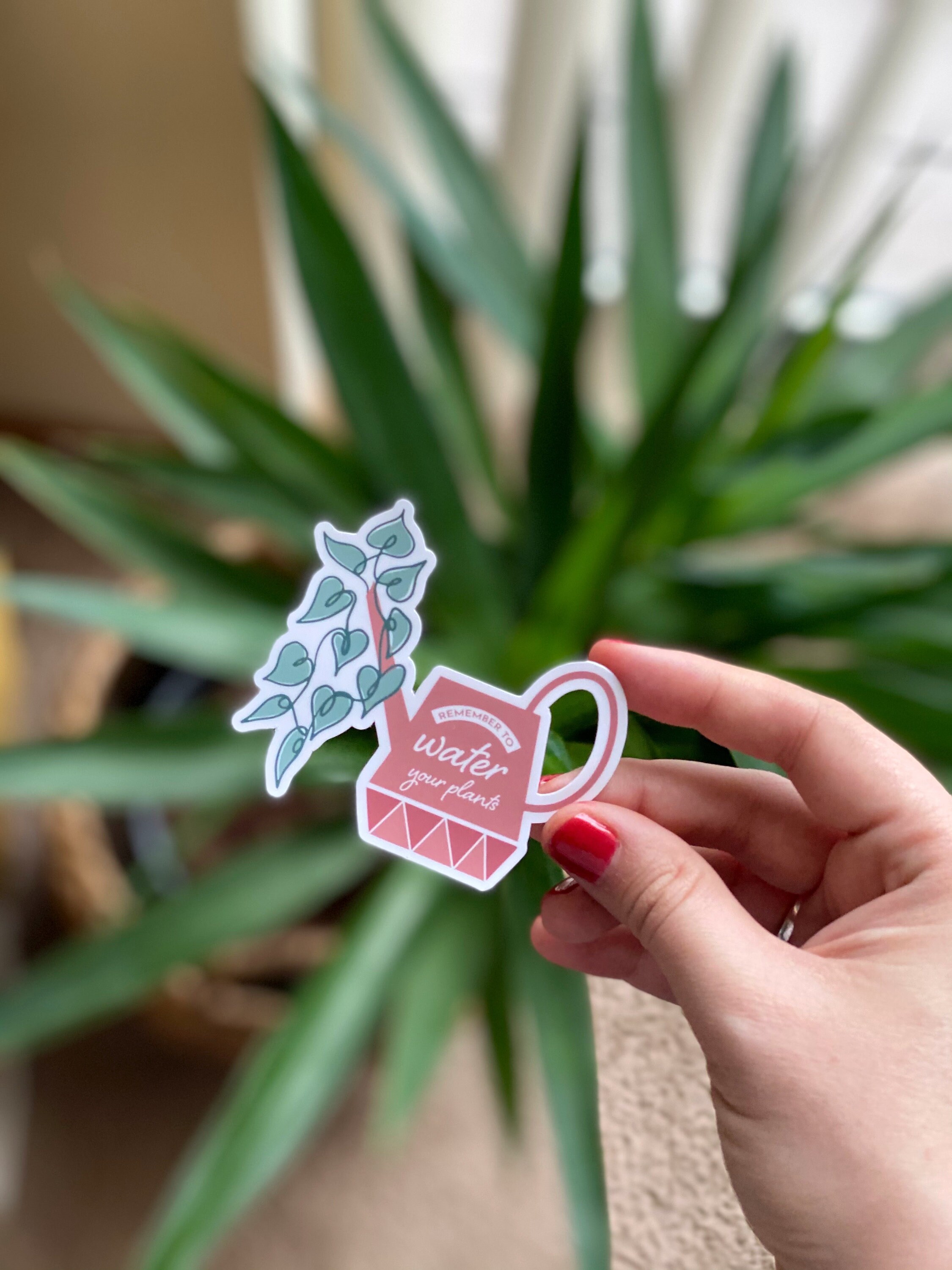 Remember to Water Your Plants Watering Can Vinyl Sticker Plant Lover ...