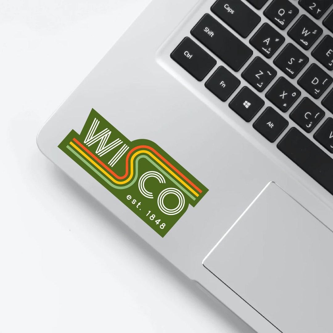 Wisco Retro Type Wisconsin Vinyl Sticker Local Love Vinyl - Etsy