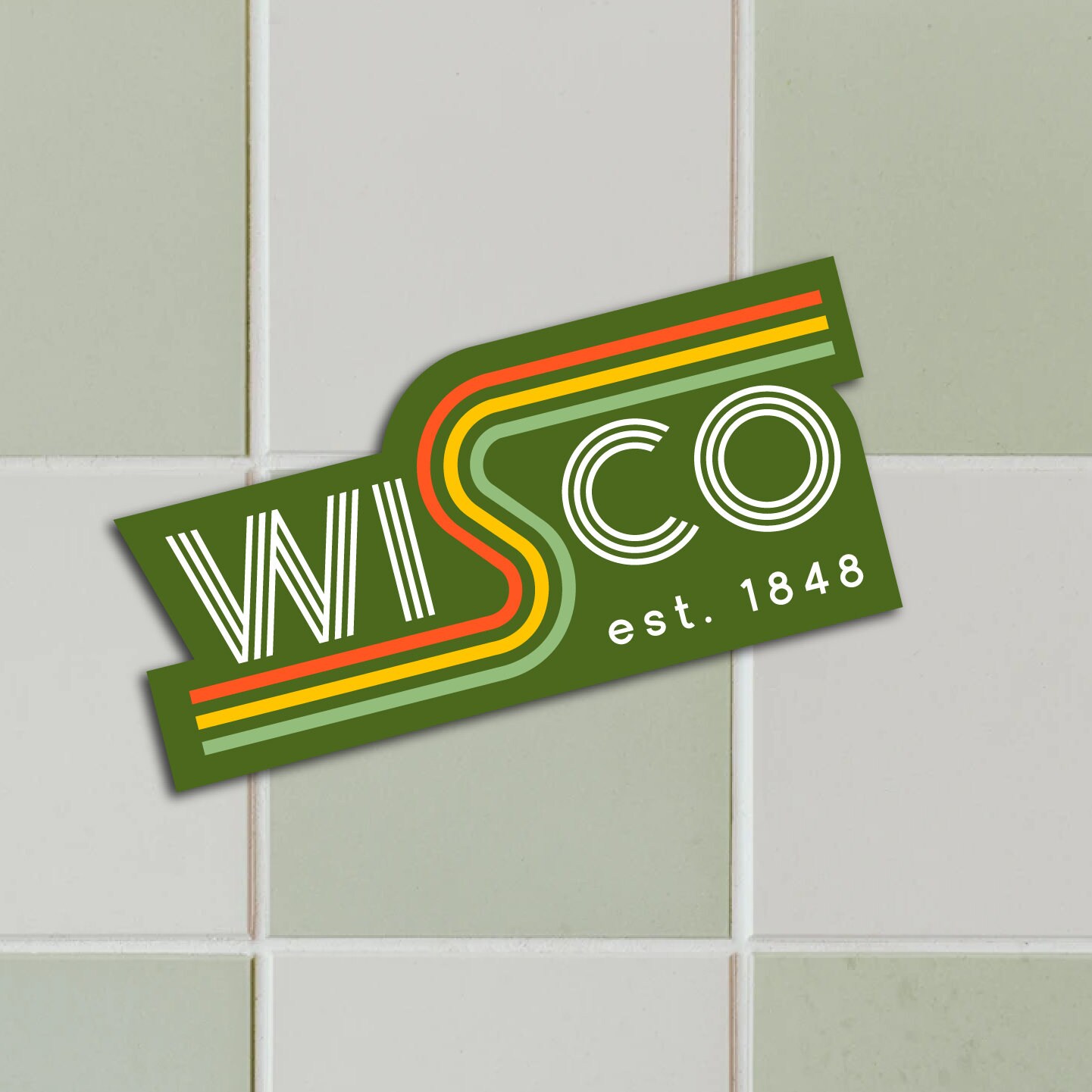 Wisco Retro Type Wisconsin Vinyl Sticker Local Love Vinyl Sticker - Etsy