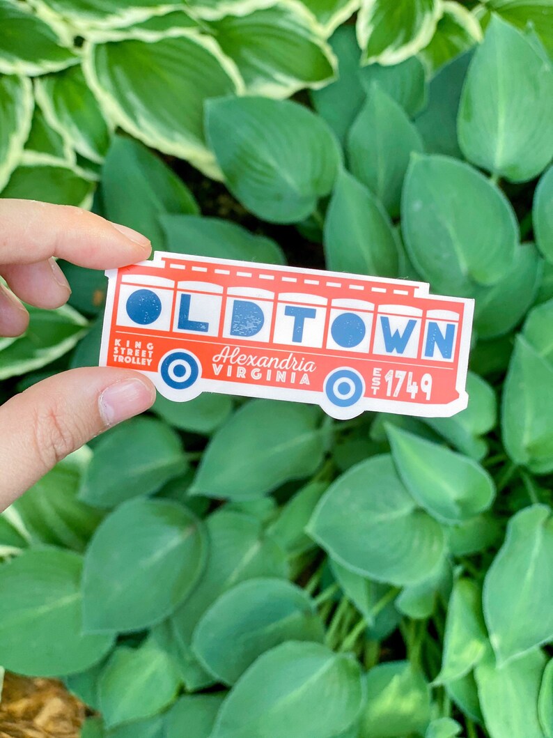 Old Town Alexandria Trolley Vinyl Sticker Choose Your Color - Etsy
