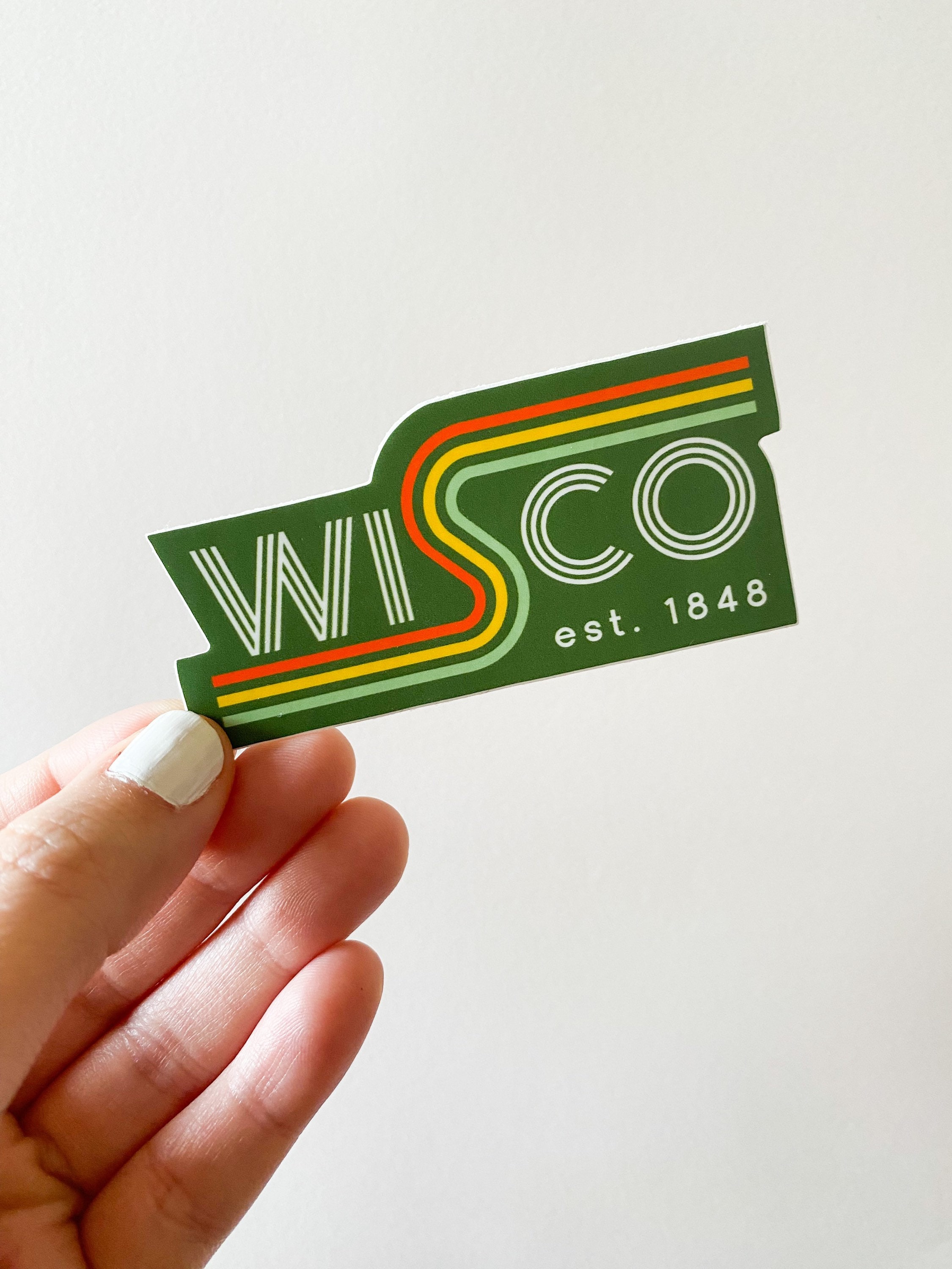 Wisco Retro Type Wisconsin Vinyl Sticker Local Love Vinyl Sticker - Etsy