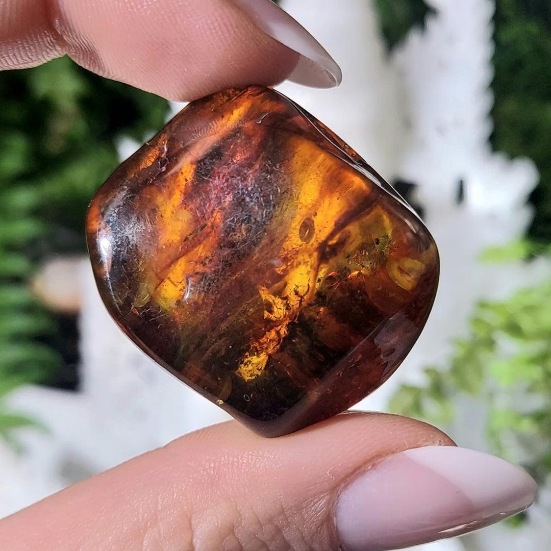 Amber Tumbled Stone - Etsy