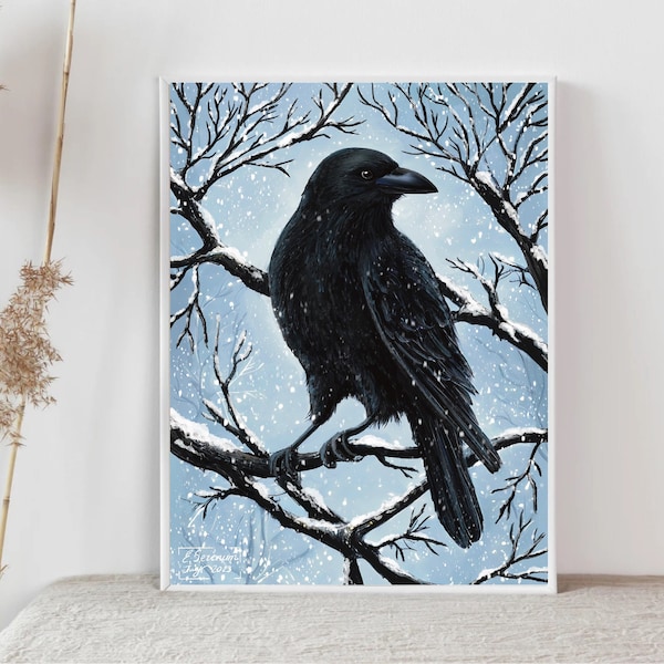 Crow Art - Etsy UK