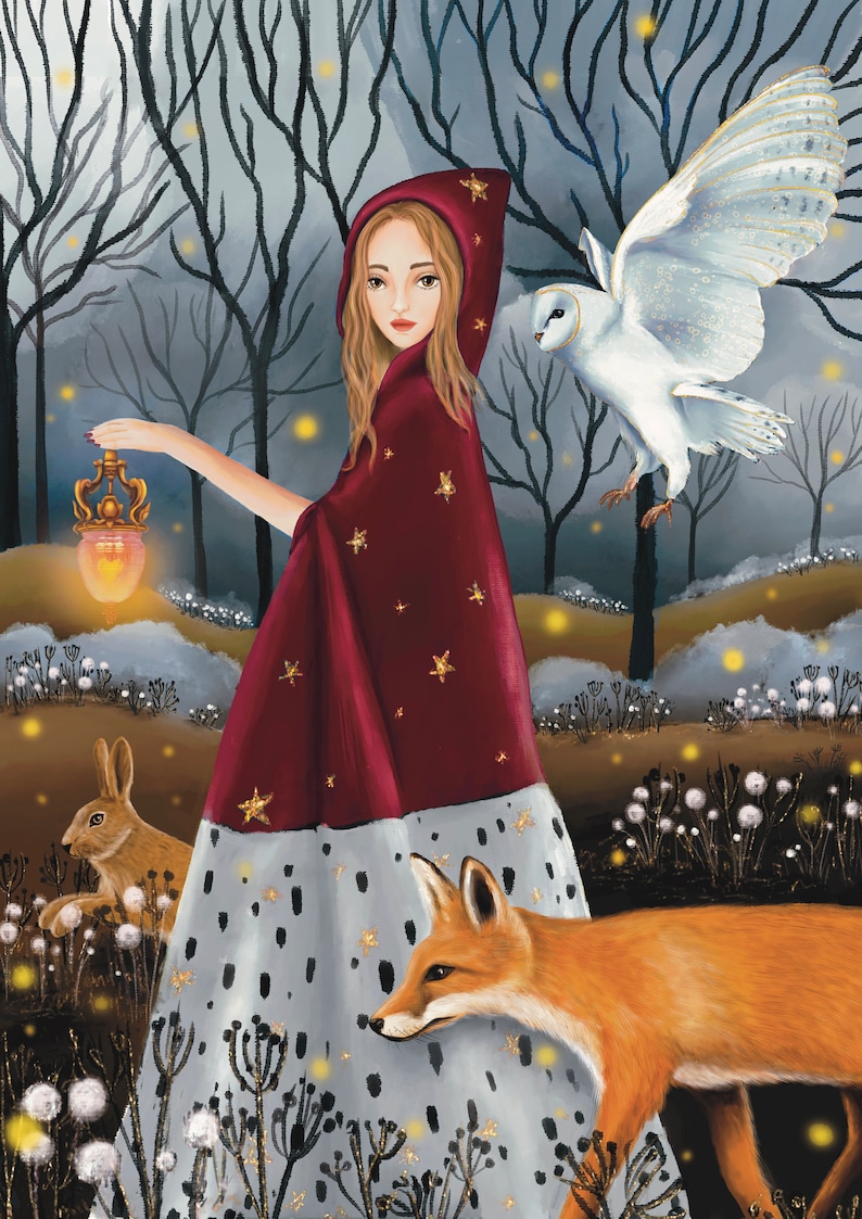 A4 A5 Limited Edition Print Forest Fantasy Art Print Poster - Etsy UK