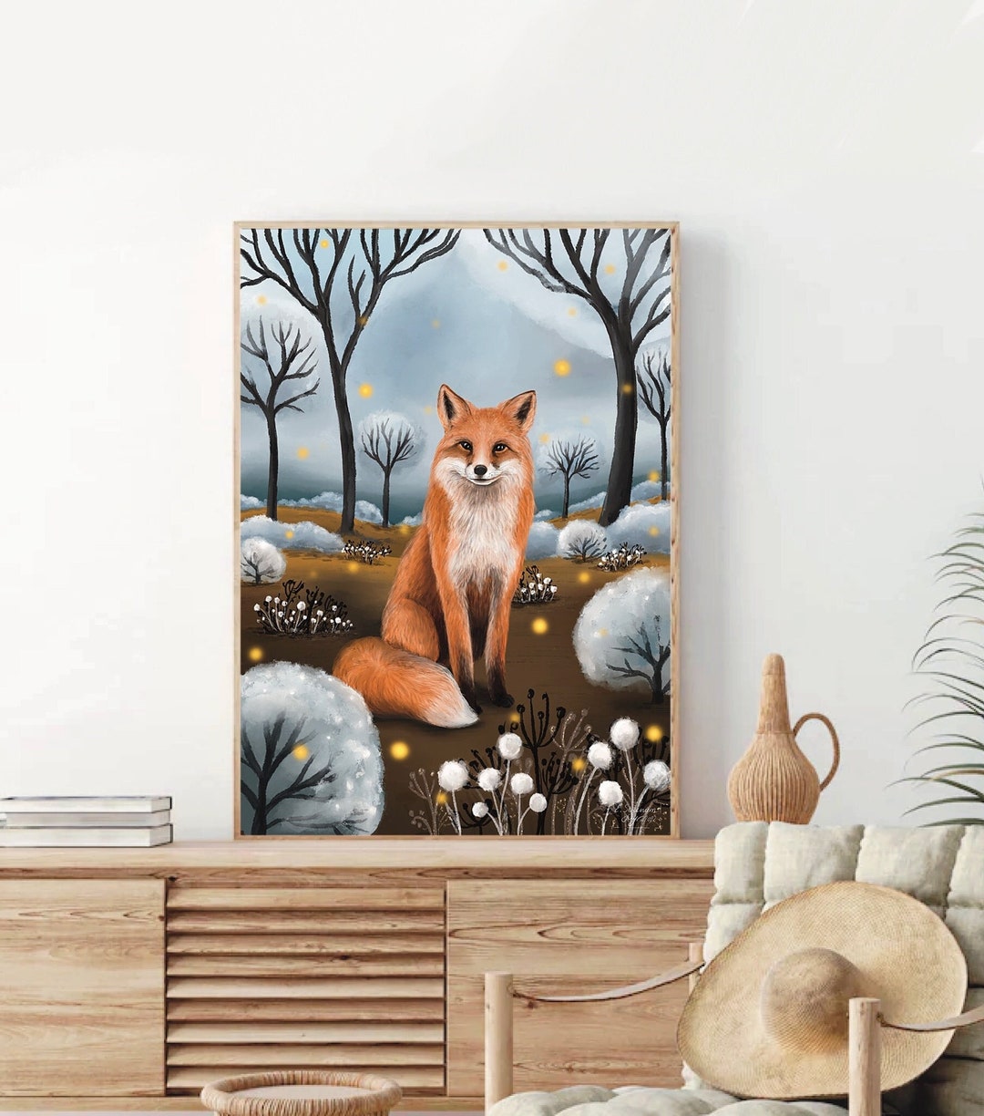 A2 A3 A4 A5 Fox Art Print | Fantasy Art Poster | Enchanted Forest Art ...