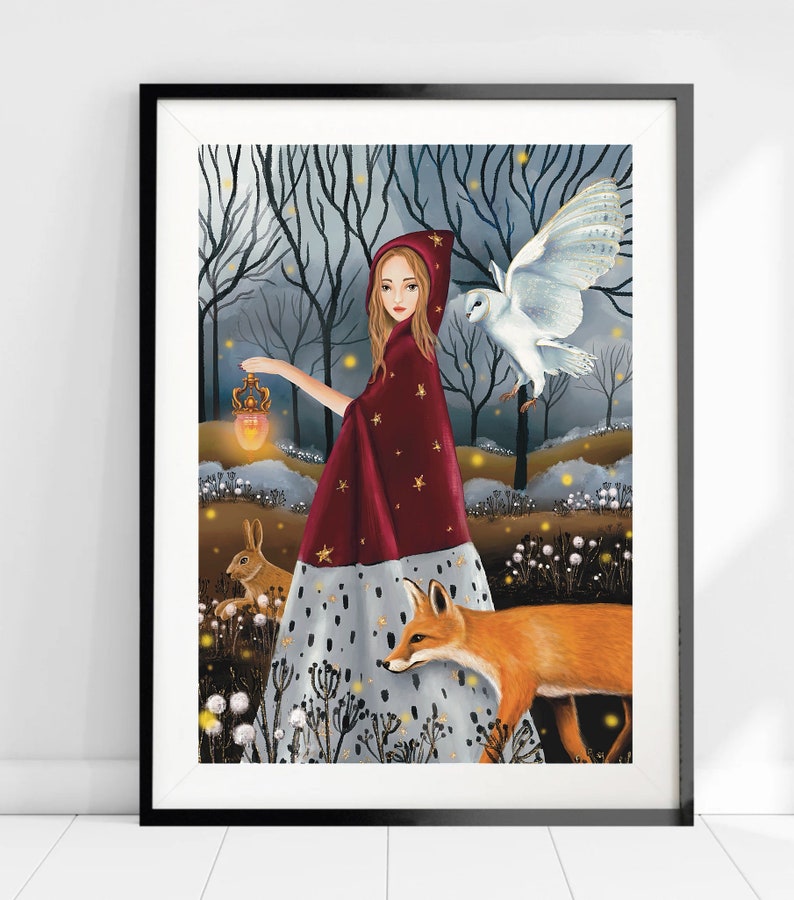 A4 A5 Limited Edition Print Forest Fantasy Art Print Poster - Etsy UK