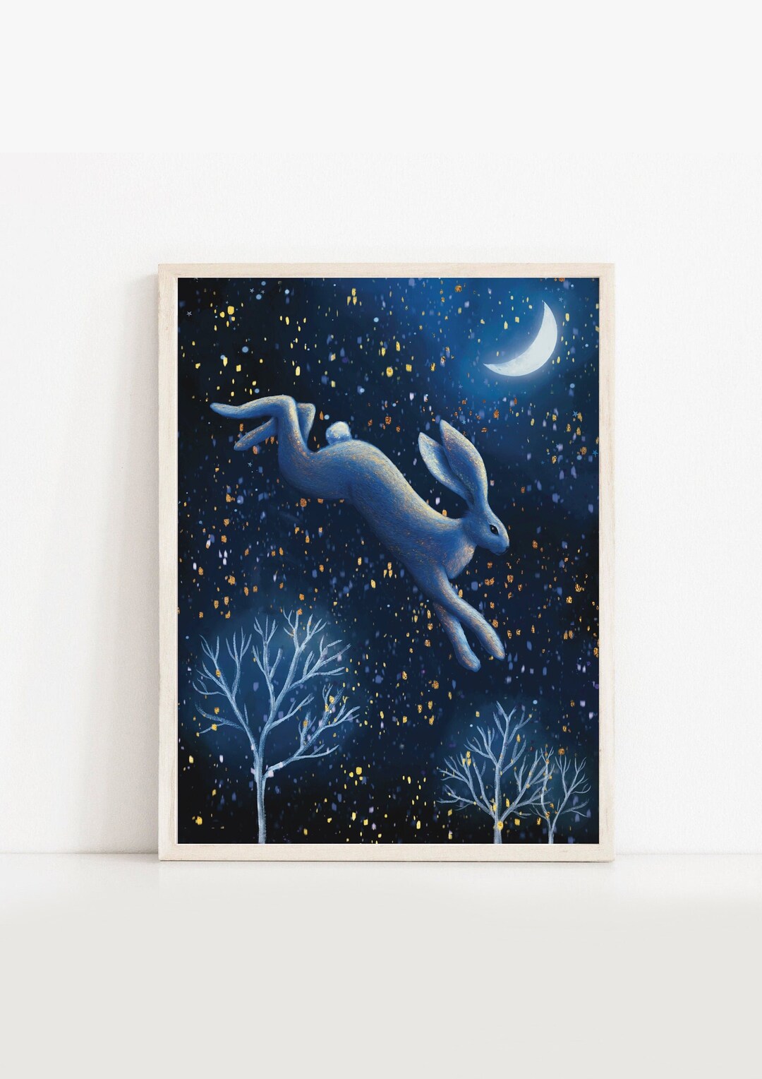 A2 A3 A4 A5 Original Art Print | Spiritual | Earth Art | Moon | Night ...