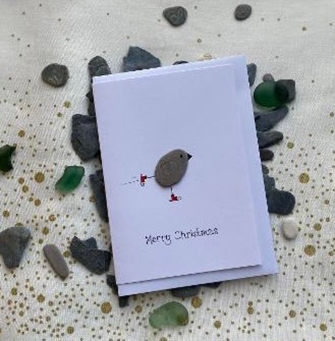 Handmade Christmas Robin Card - Etsy