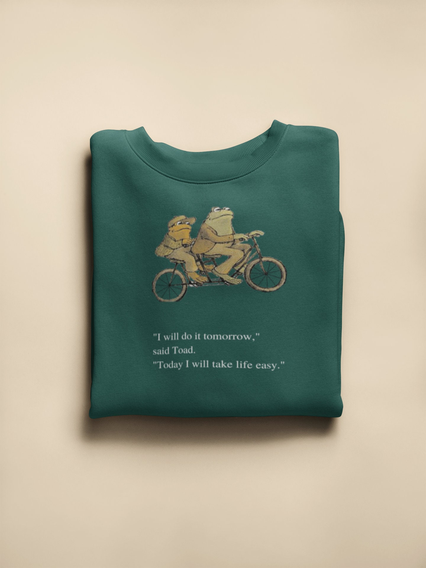 Frog and Toad Riding Bike Unisex Sweatshirtfrog and Toad | Etsy