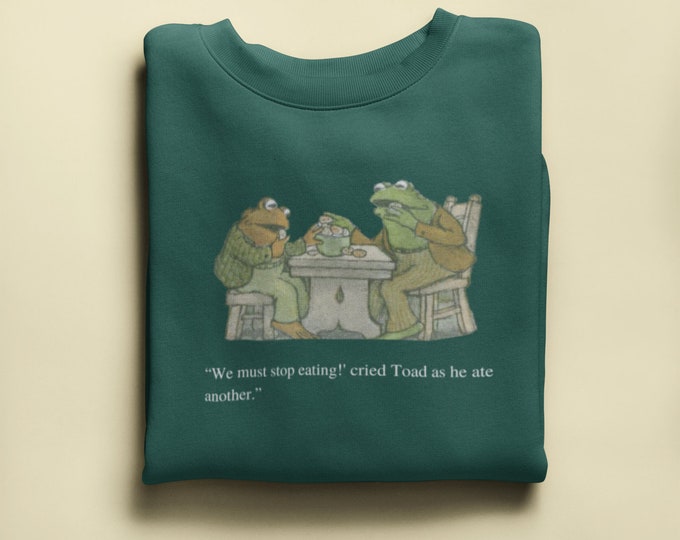 Frog and Toad Eating Cookies Crewneckfrog and Toad Quote Sweatshirtfrog ...
