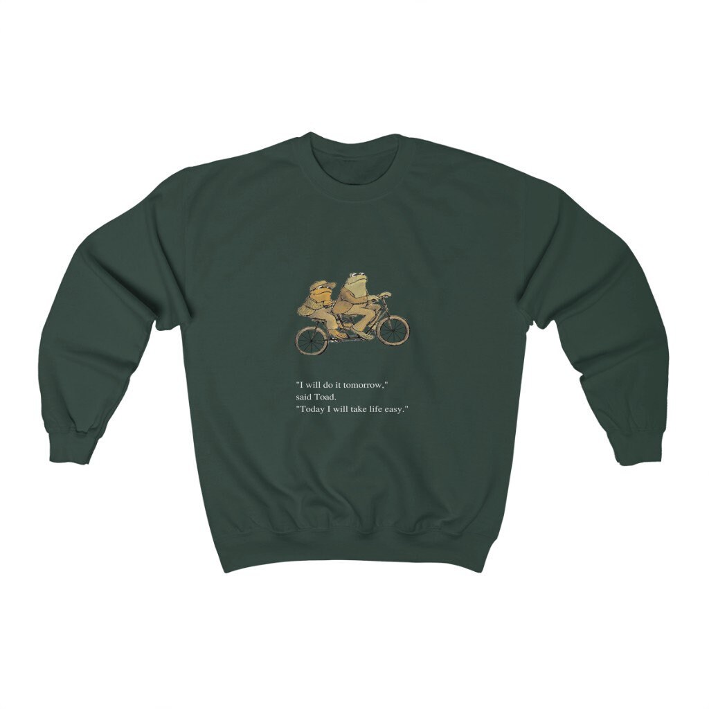 Frog and Toad Riding Bike Unisex Sweatshirtfrog and Toad | Etsy