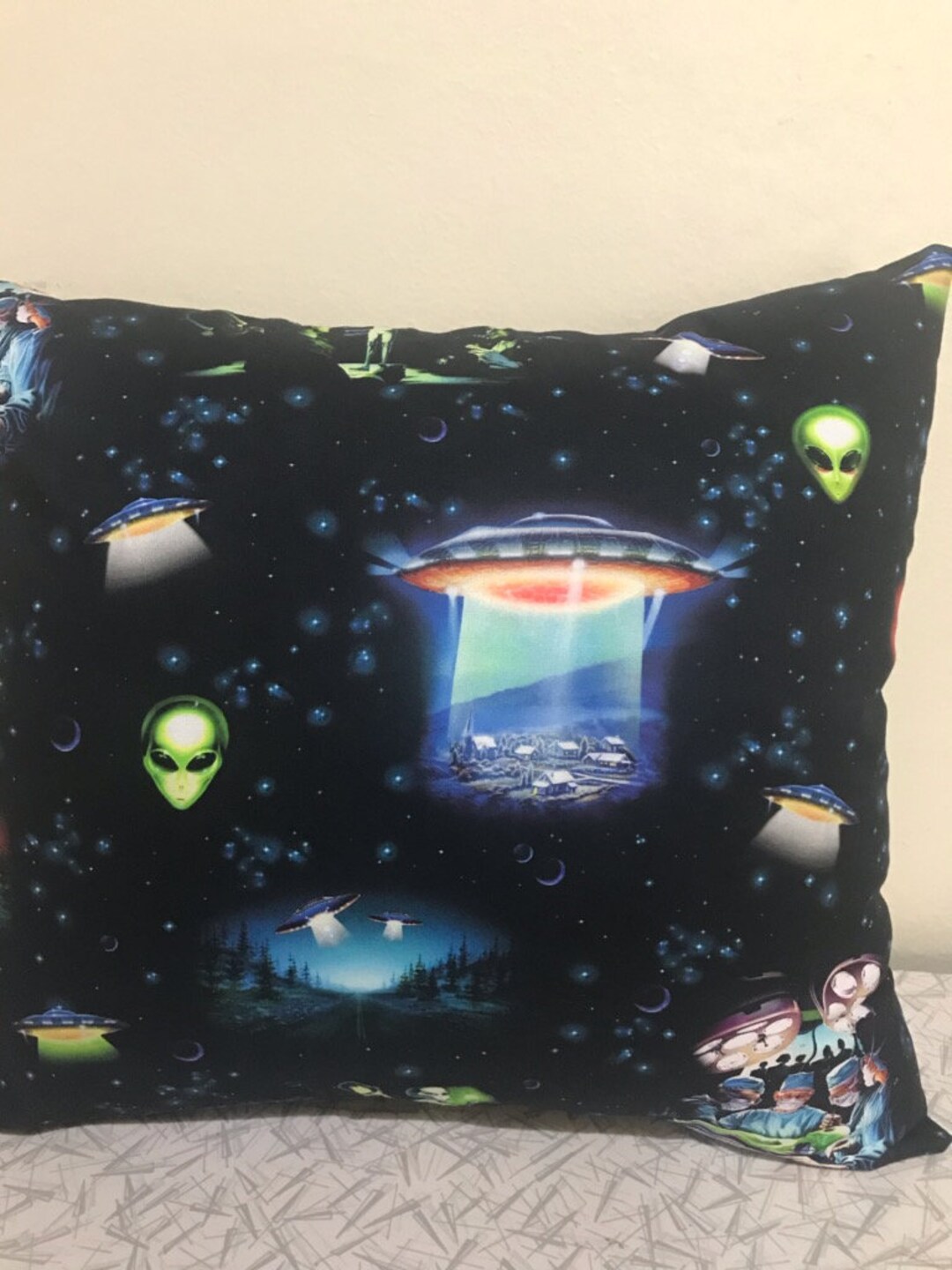 Alien Spaceships Handmade Cushion Cover Decorative 18 X 18 Inch - Etsy UK