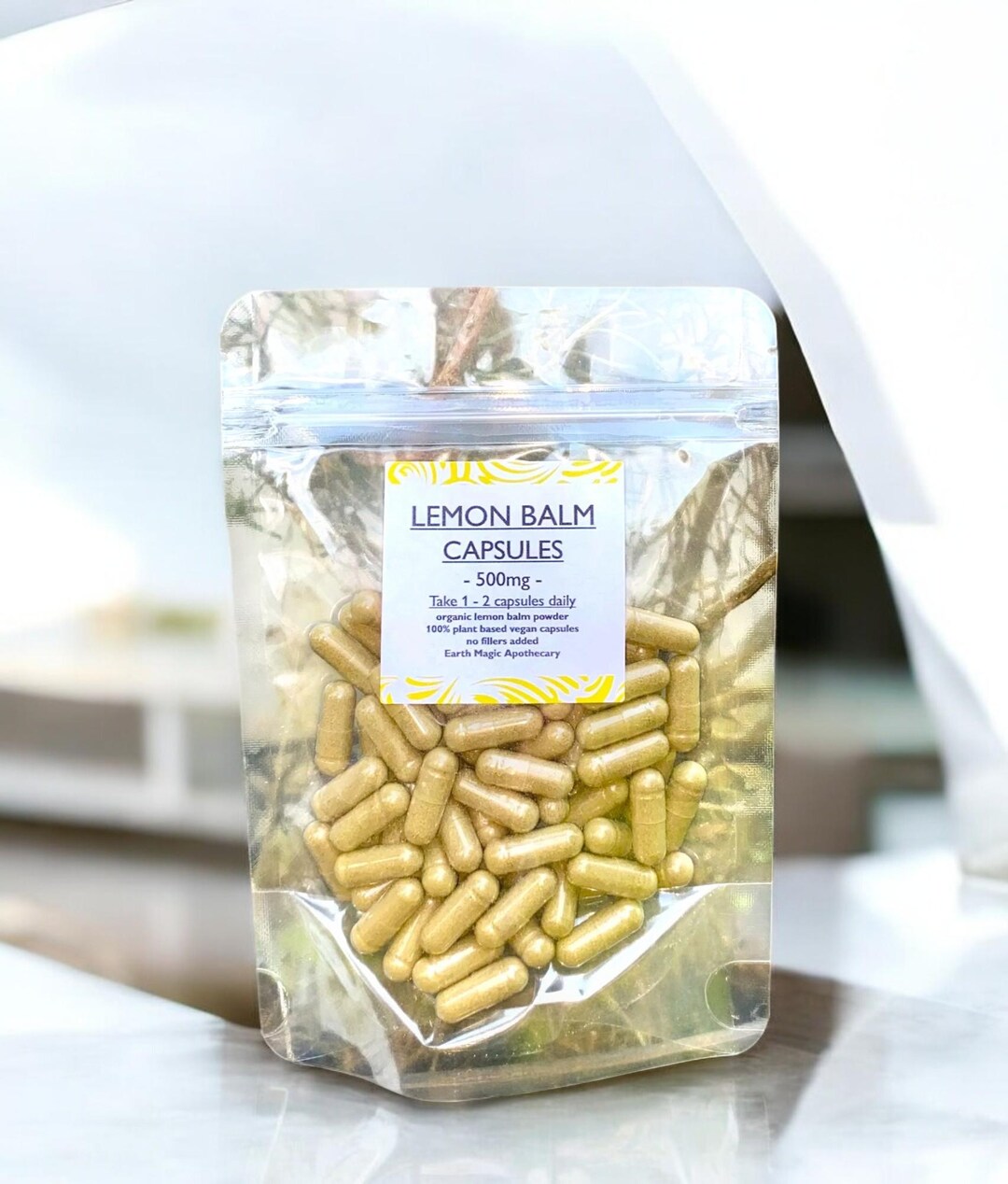 Organic Lemon Balm Capsules Made Fresh to Order - Etsy