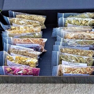 Custom Apothecary Natural Herb Kit Wiccan Herb Pack 20 Herb Bags Black ...