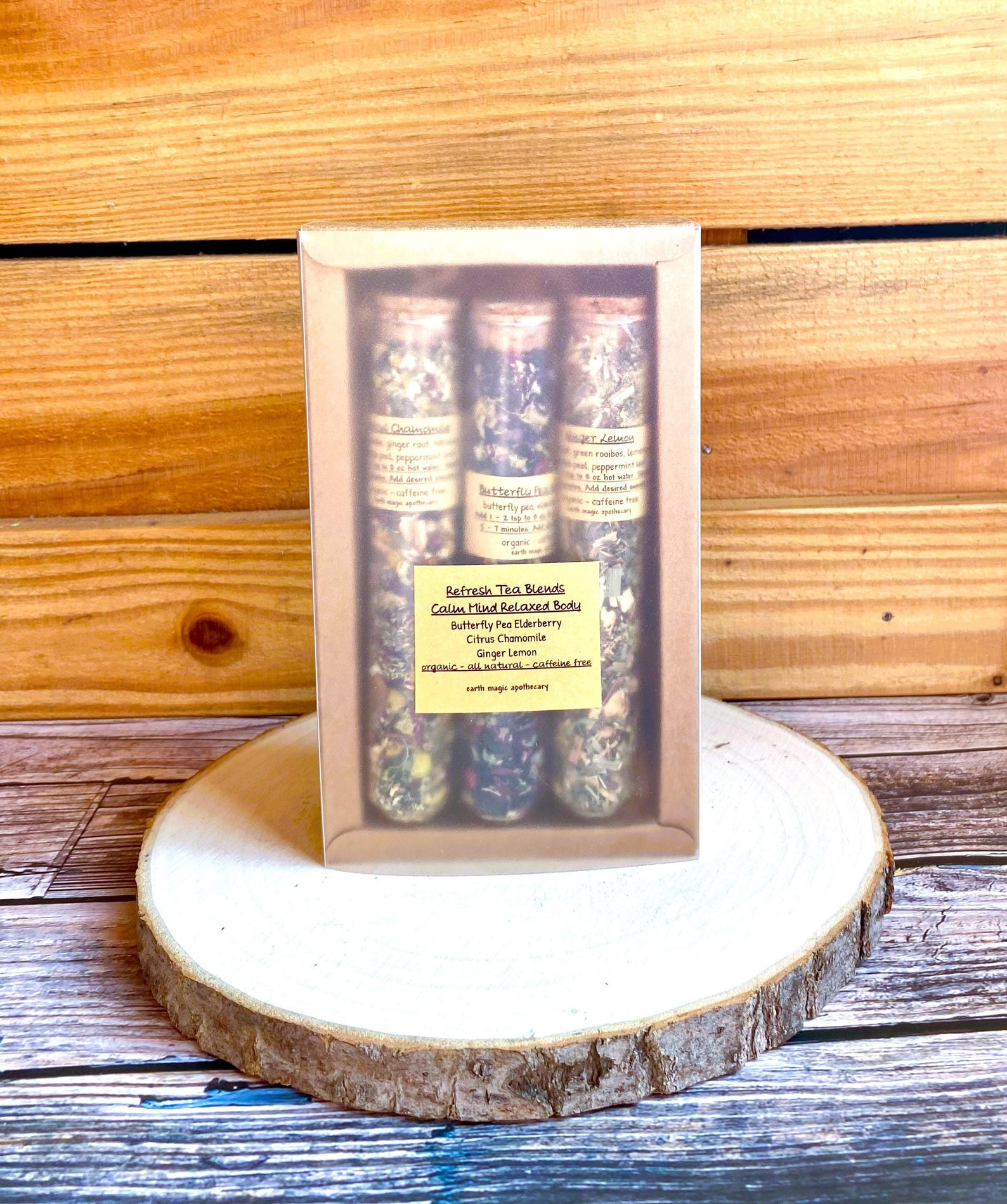 3 Loose Leaf Sampler Tea Box Gift Set Organic Herbal Calming Relaxing ...