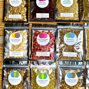 Organic Ritual Herb Bundle-bulk Herb Kit-50 Herbs-1/2oz Bags-full ...