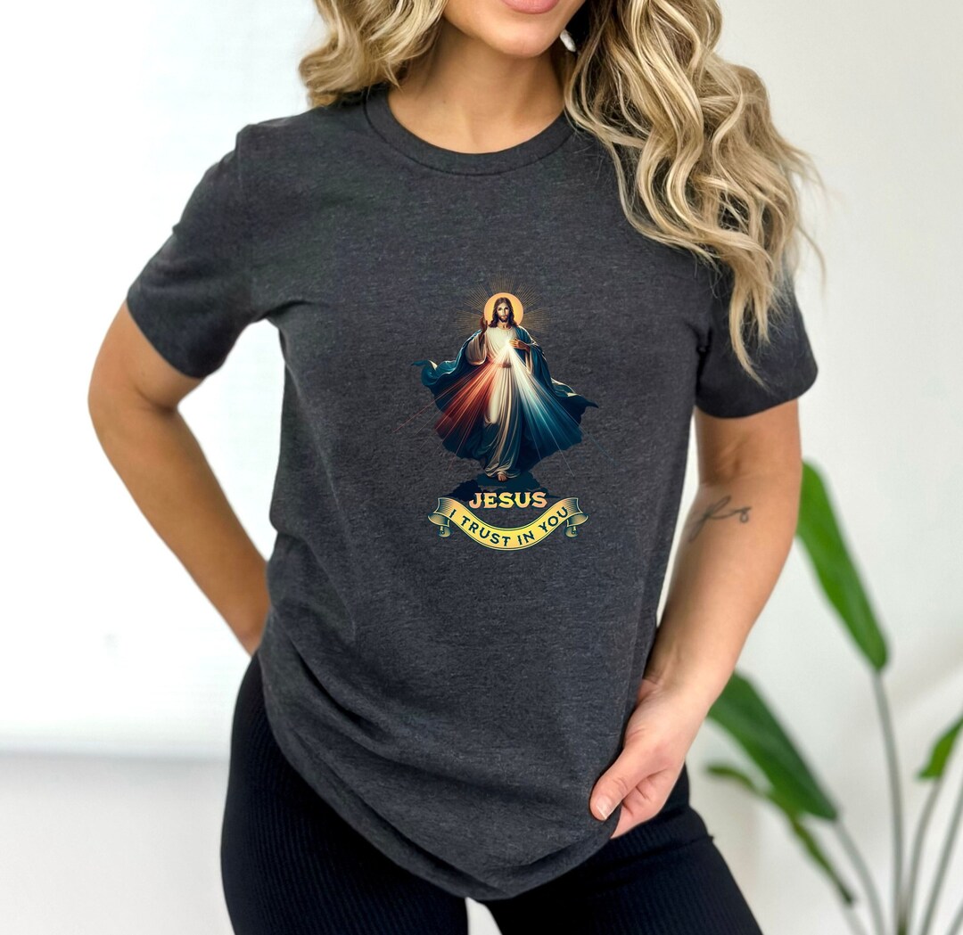 Divine Mercy Shirt Jesus I Trust in You Catholic Gifts for Women and ...