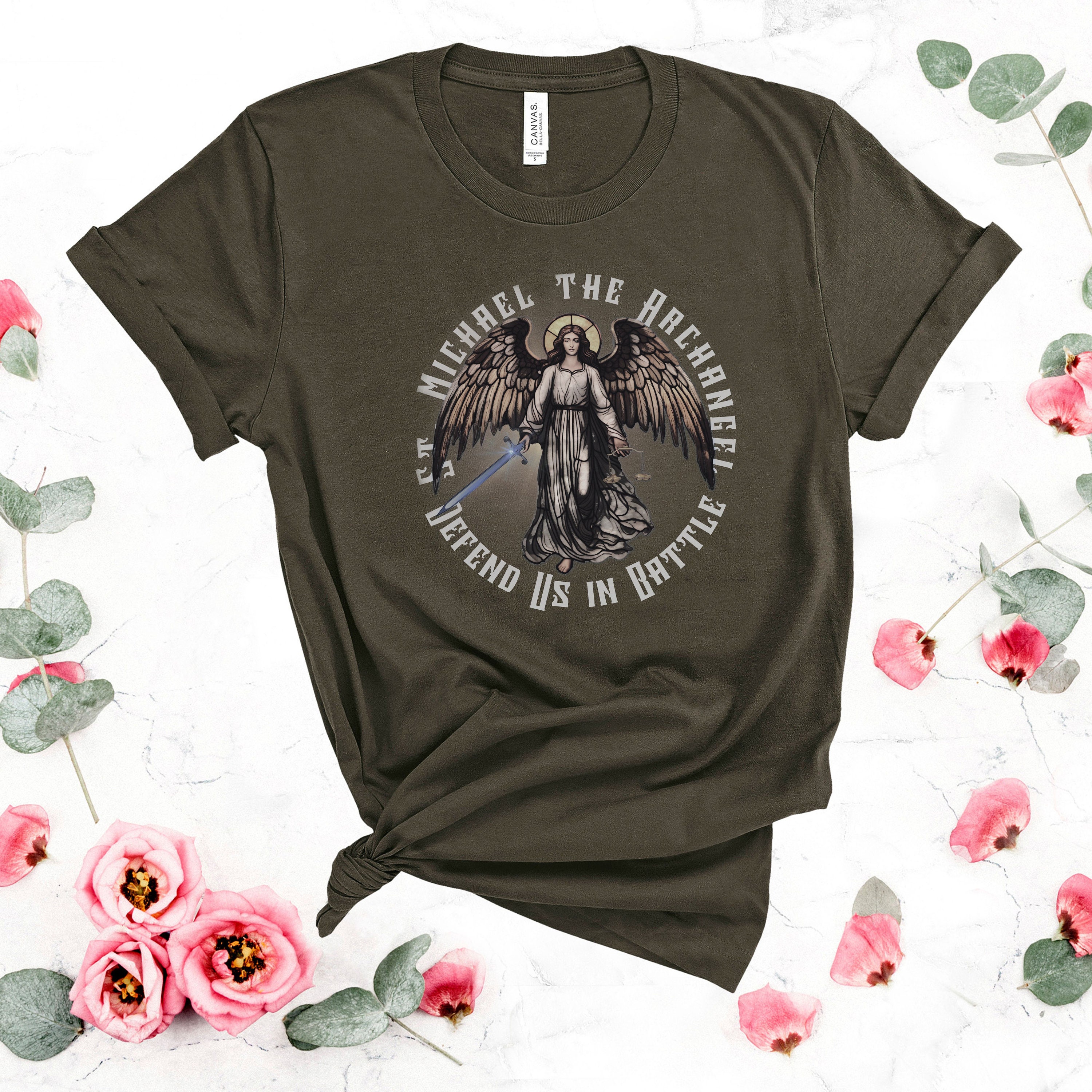 St. Michael the Archangel Shirt, Catholic Shirt, Traditional Catholic ...