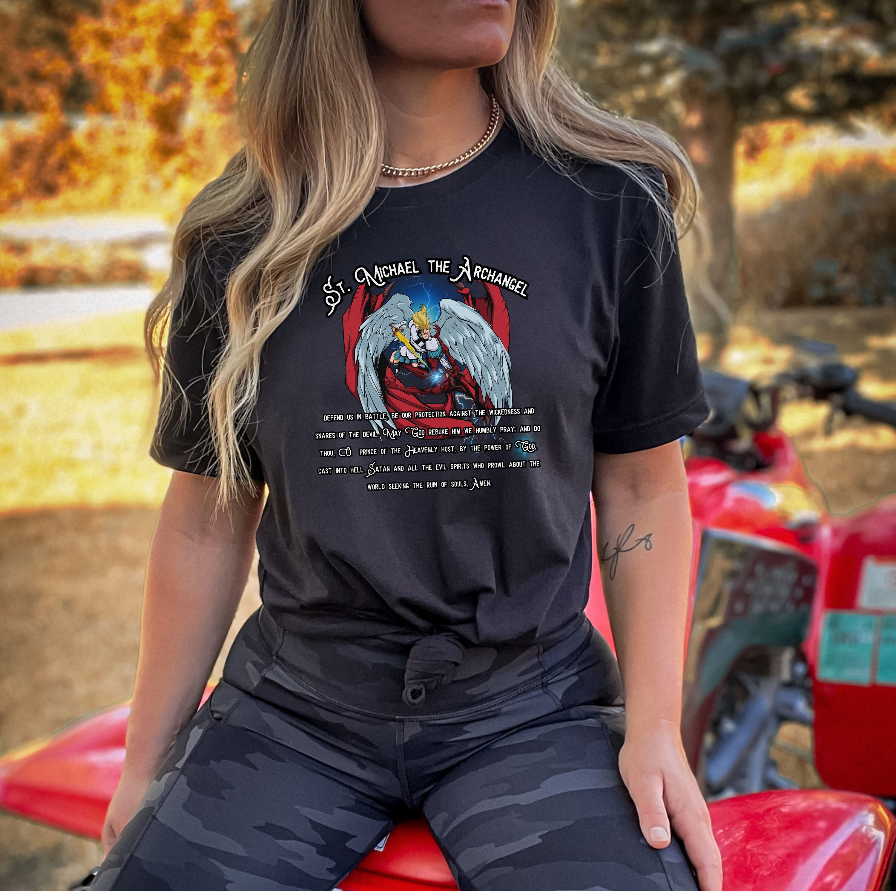 St Michael Archangel Shirt Angel Shirt Saint Michael Prayer Catholic ...