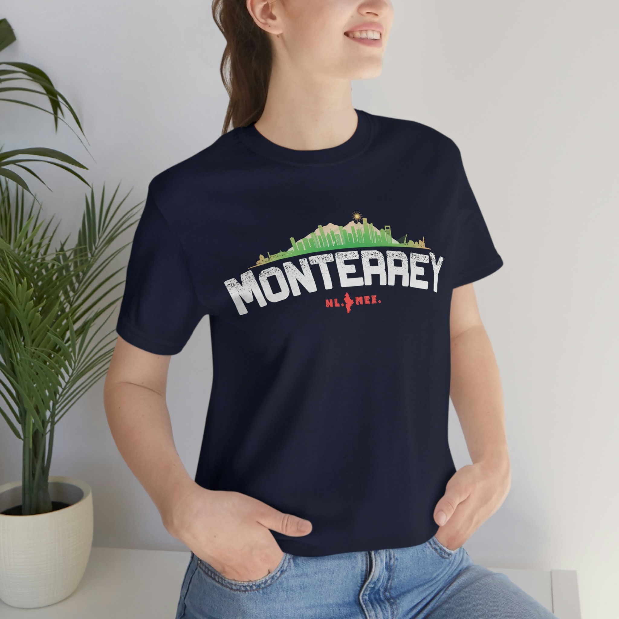 Monterrey Skyline Shirt Nuevo Leon Map Shirt Monterrey City Tshirt ...