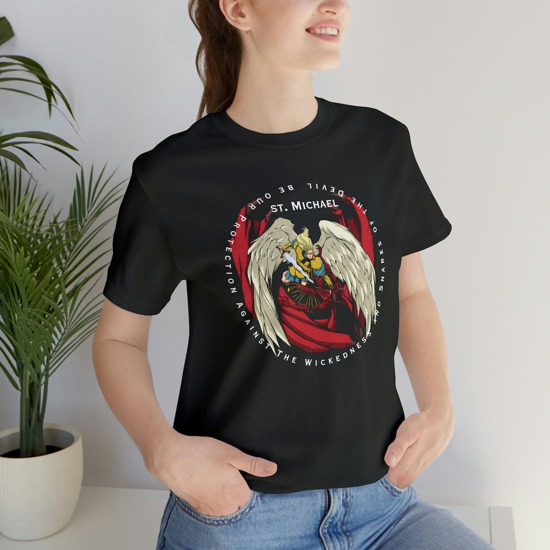 St Michael Archangel Shirt Angel Shirt Saint Michael Prayer Catholic ...