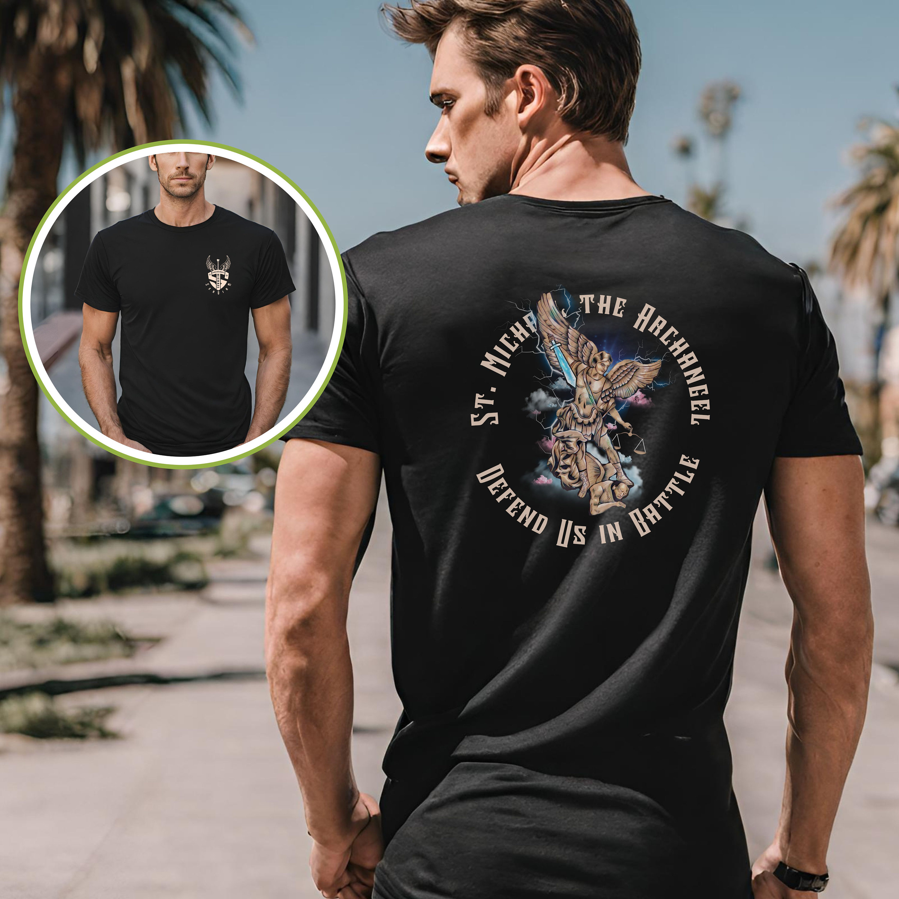 St. Michael the Archangel Shirt, Catholic Men's Shirt, Traditional ...