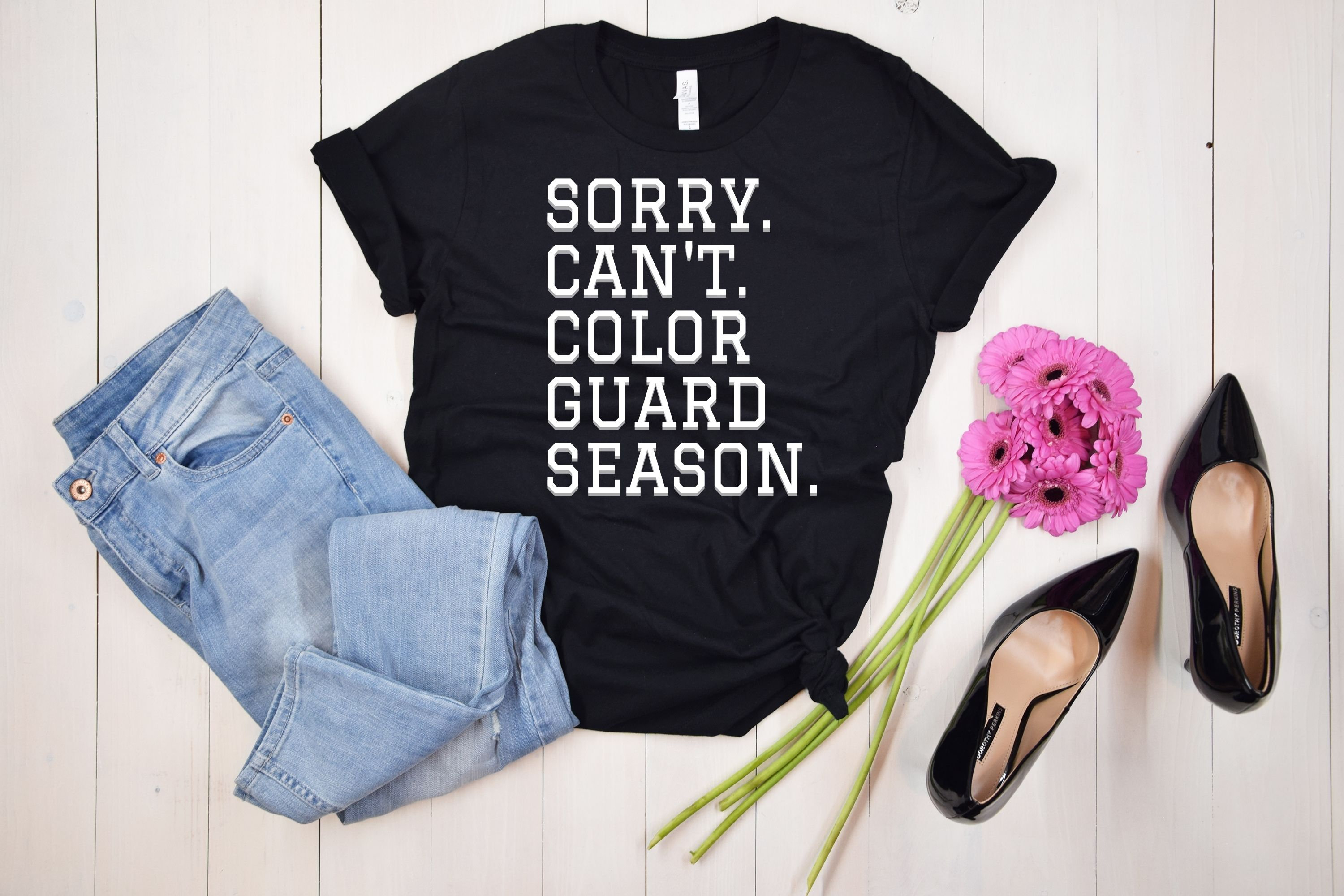 Color Guard Season T-shirt | Color Guard Team Mom Shirt| Colorguard Mom ...