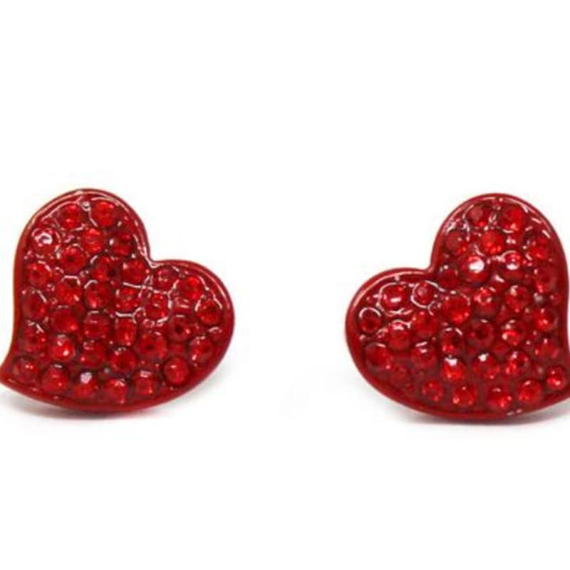 Red Jewel Earrings - Etsy