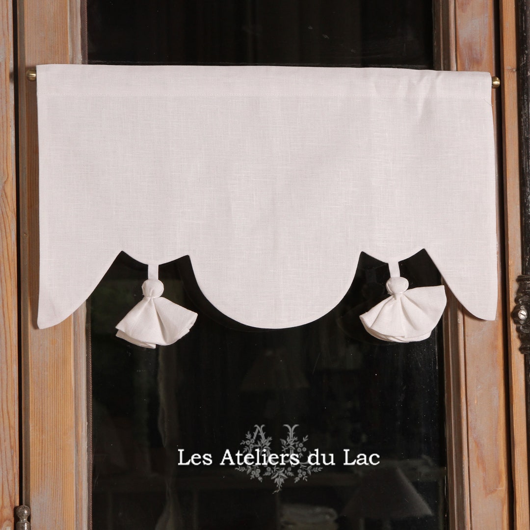 Cantonnière mini rideau en lin fabriqué en France - Etsy France
