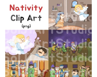 Nativity Clipart, Religious Illustration, Bible Graphics, Baby Jesus ...