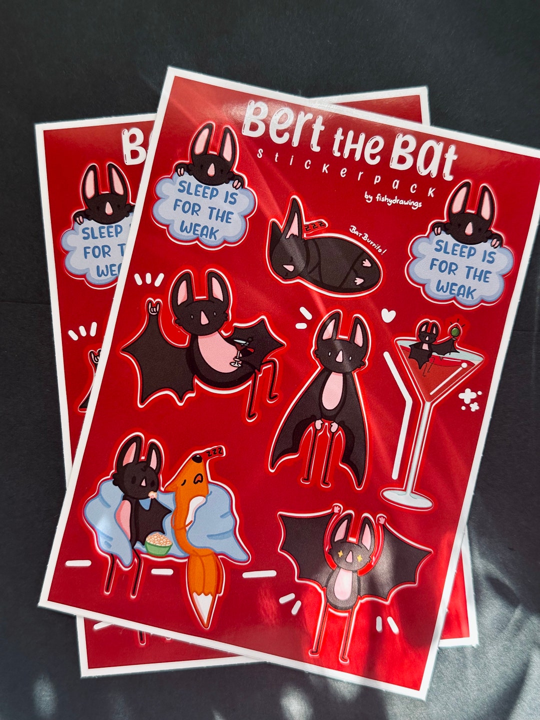 Bat Sticker Sheet Bert the Bat Vinyl Sticker Vinyl Bert the Bat Journal ...