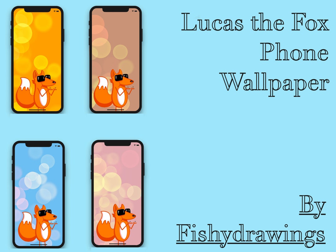 Digital Phone Wallpaper: Lucas the Fox Pack II - Etsy