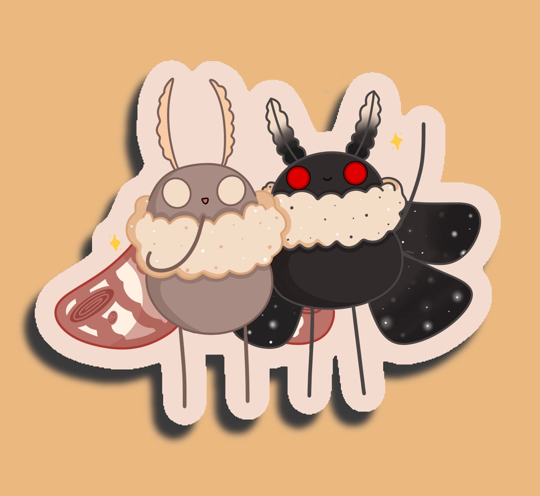 Cute Moth Sticker Mothman and Maya the Moth | Vinyl Journal Stickers - Etsy