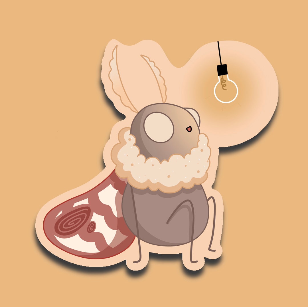 Cute Moth Sticker Maya the Moth | Journal Sticker | Laptop Sticker - Etsy