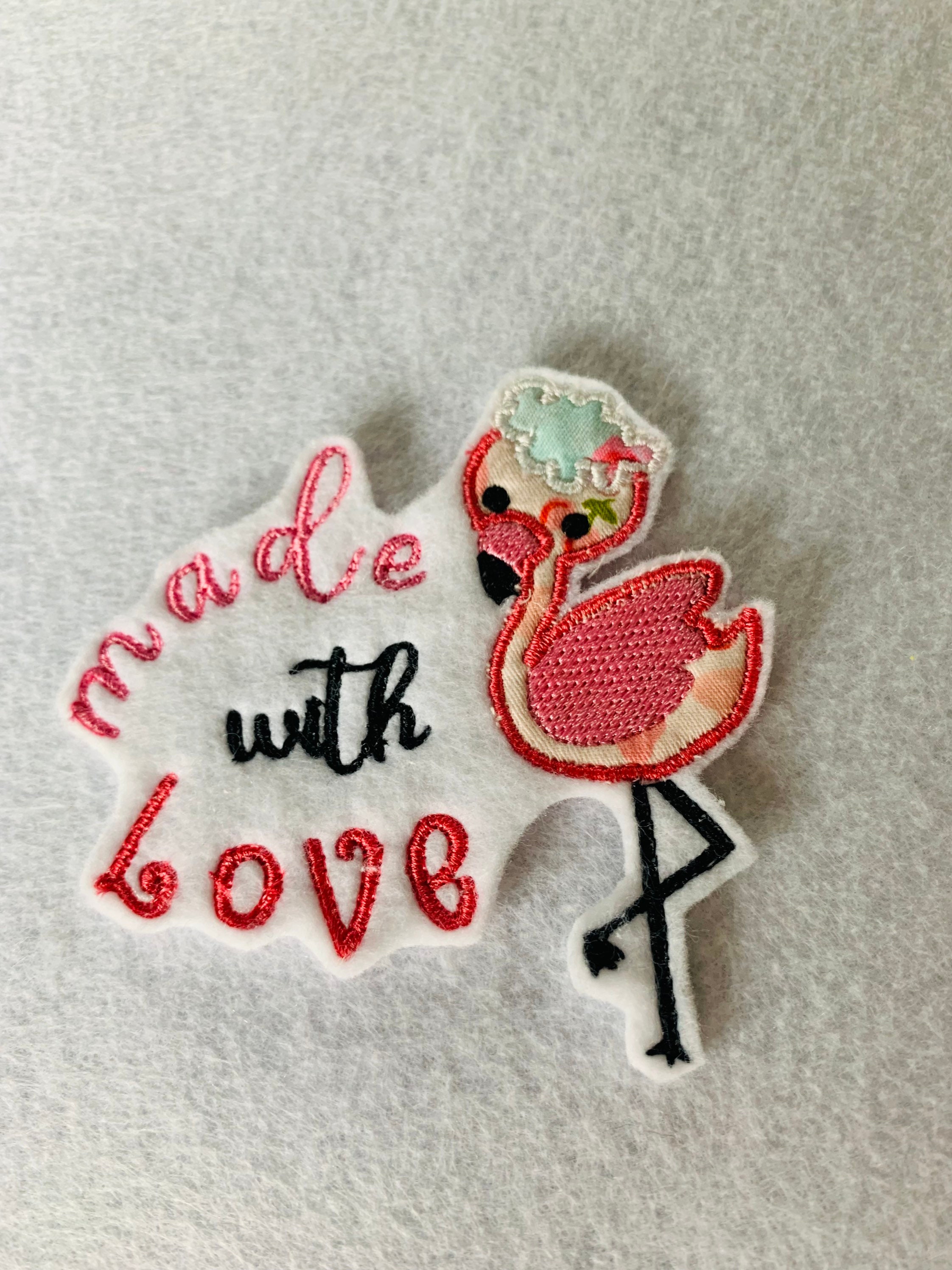 Flamingo Ironing Patch Flamingo Patches Ironing Embroidery - Etsy