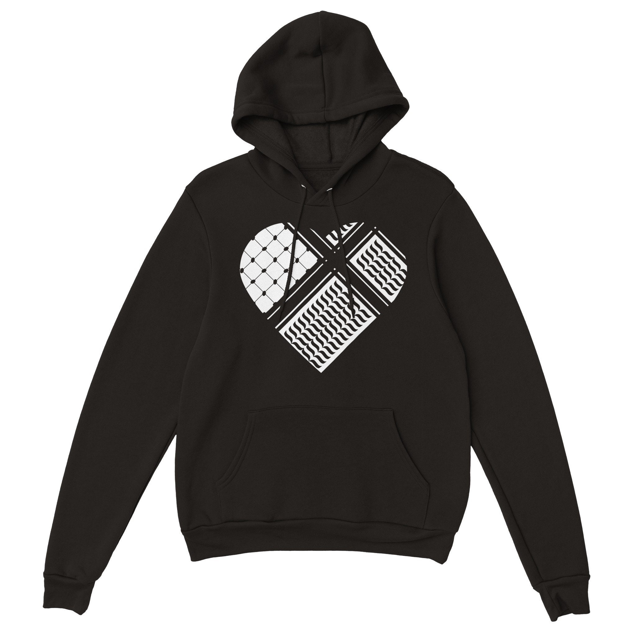 Keffiyeh Heart Premium Pullover Hoodie - Etsy