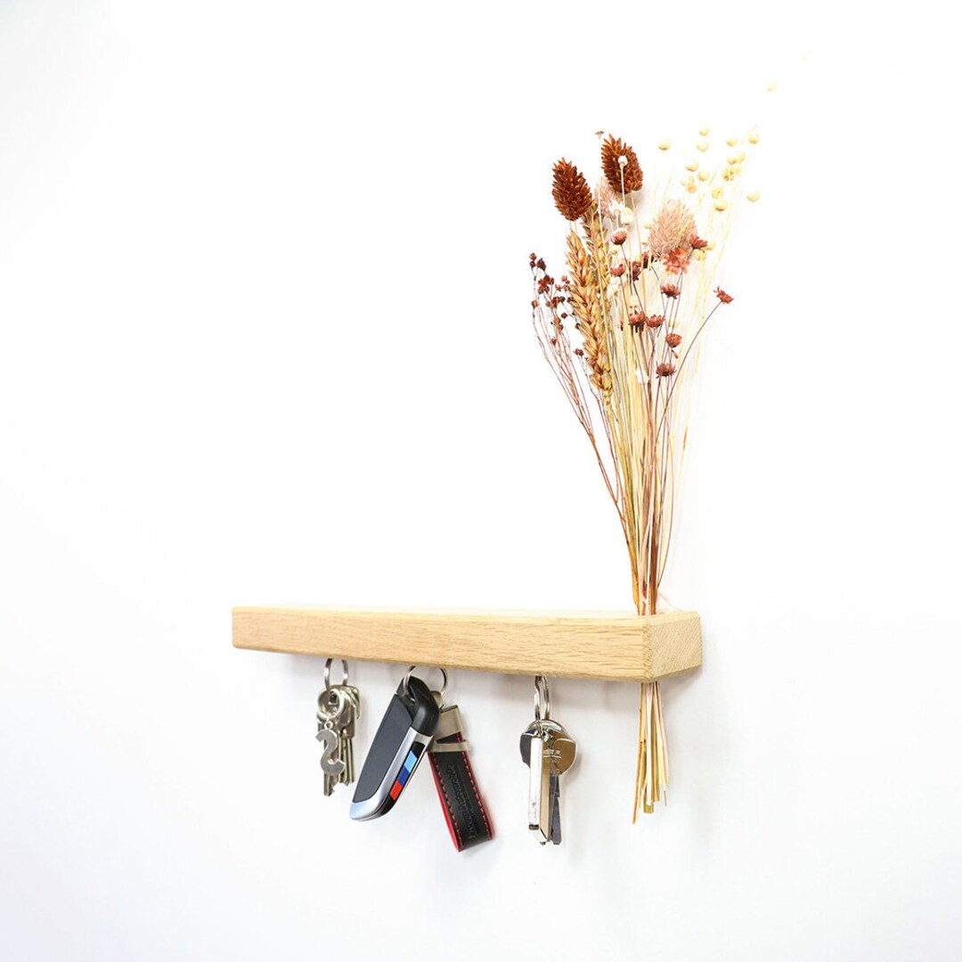 Flowerbar Keys gold Richtig Key Board Made of Oak With Dried Flower ...
